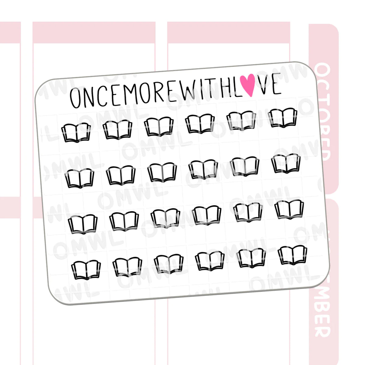 Sticker Sheets: Icons | Open Book | Mini – Favourite Things Collective