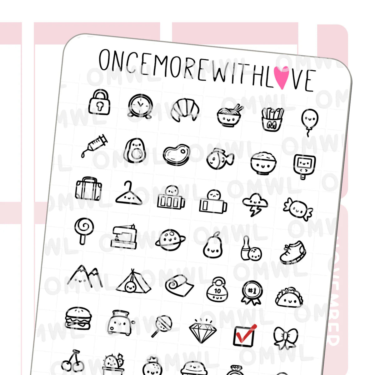 Sticker Sheets: Doodled Icons Pt. 5 – Favourite Things Collective