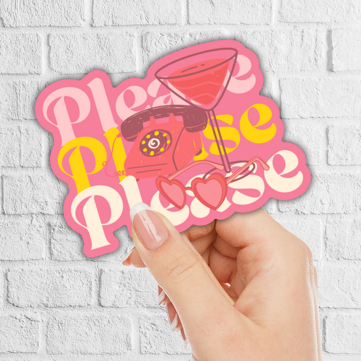 Vinyl Sticker: Please Please Please – Favourite Things Collective