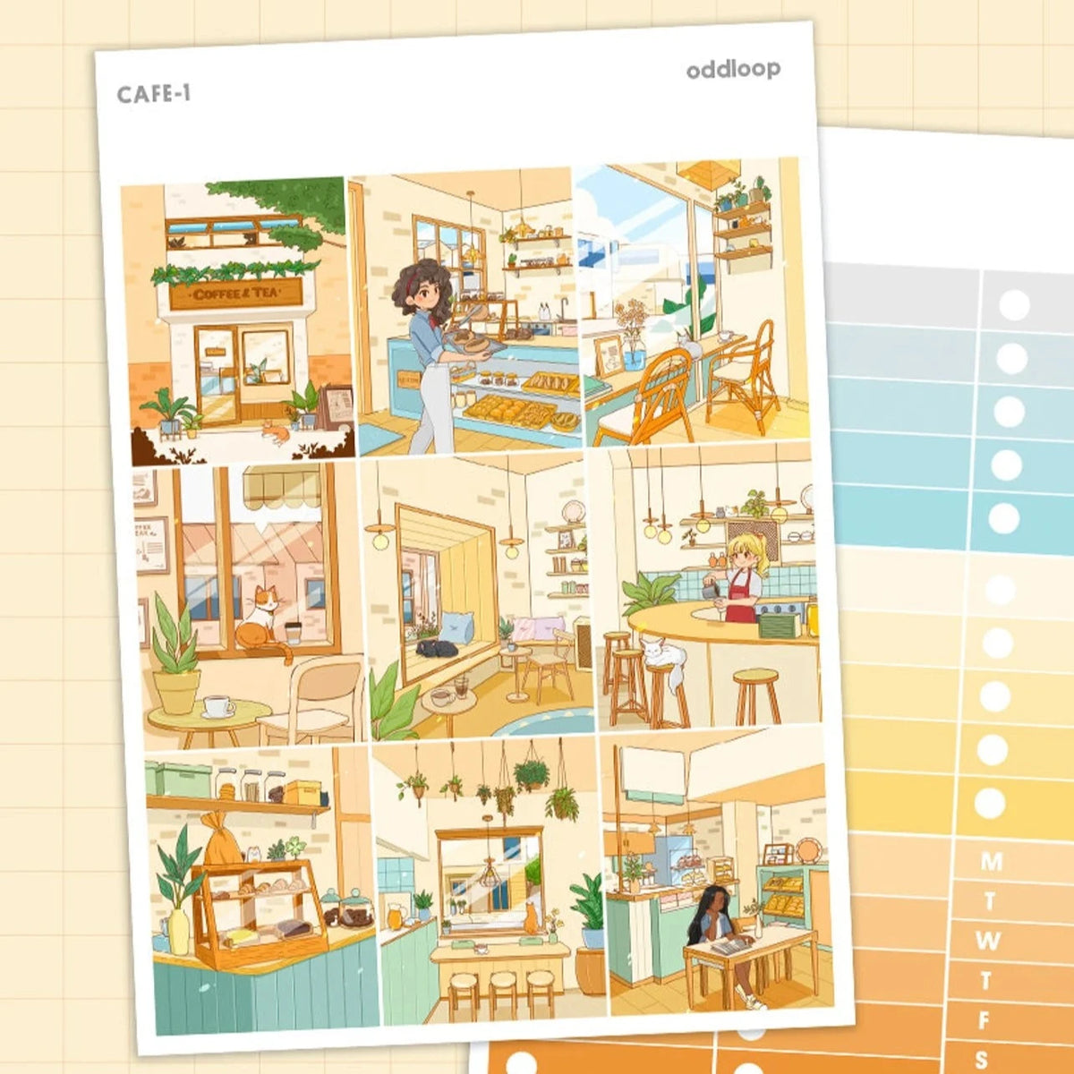Sticker Sheets | Full Boxes: Cozy Cafe | Cousin 1.3" – Favourite Things ...