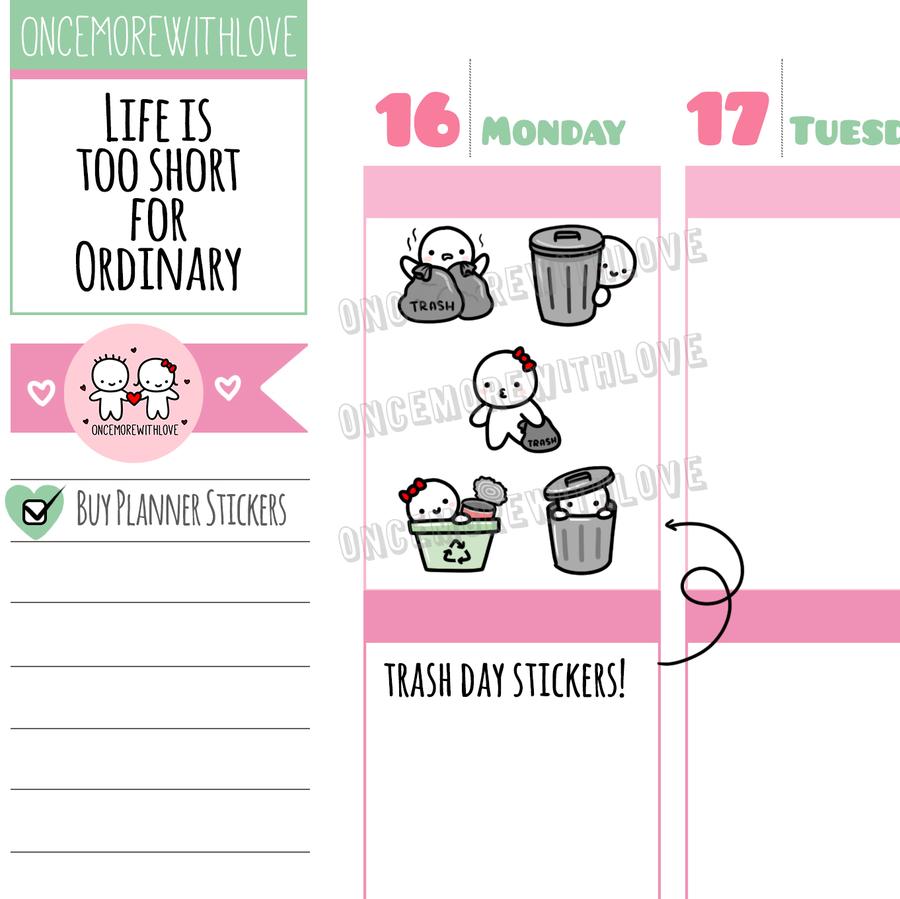 Sticker Sheets: Garbage Day Reminder – Favourite Things Collective
