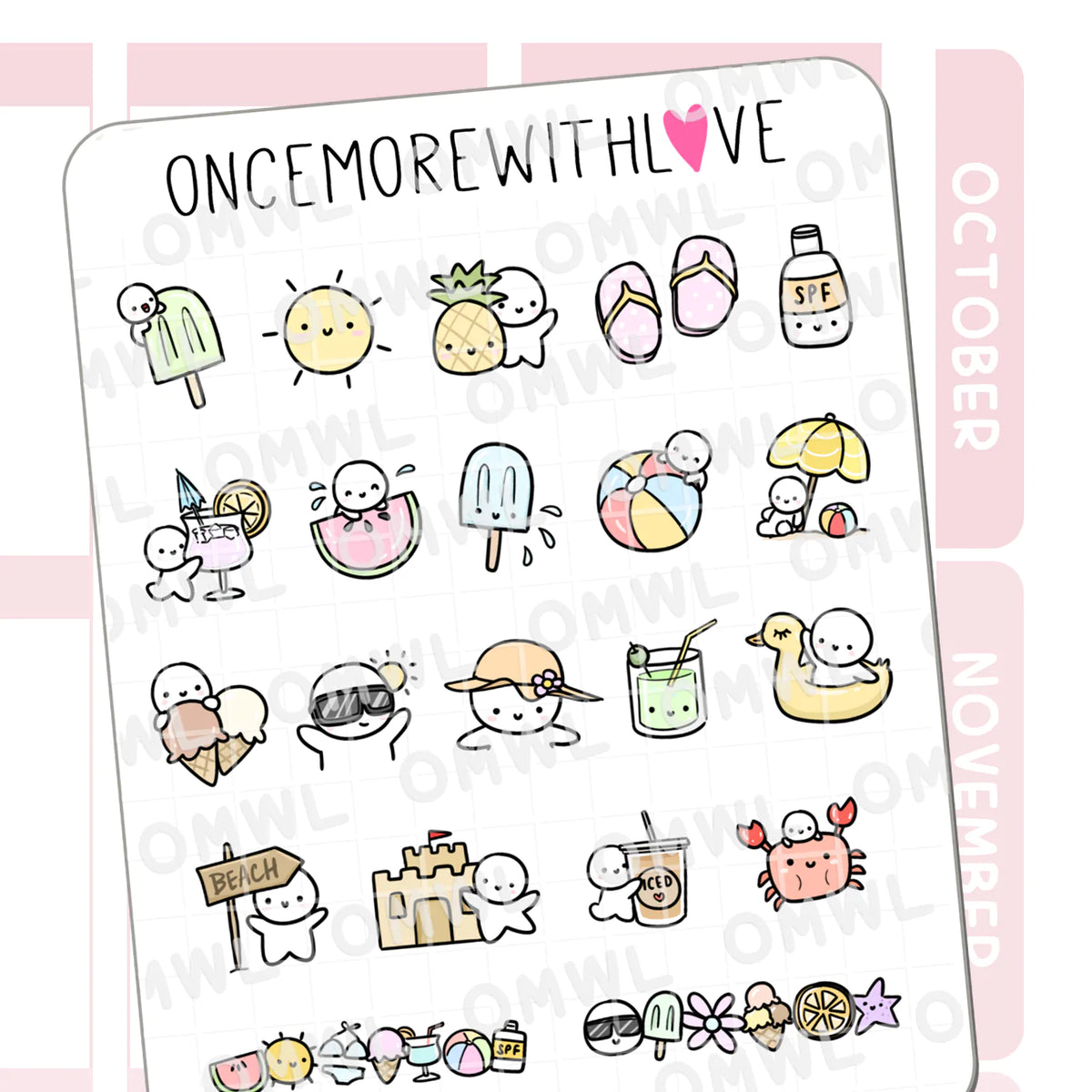 Sticker Sheets: Doodles | Summer – Favourite Things Collective
