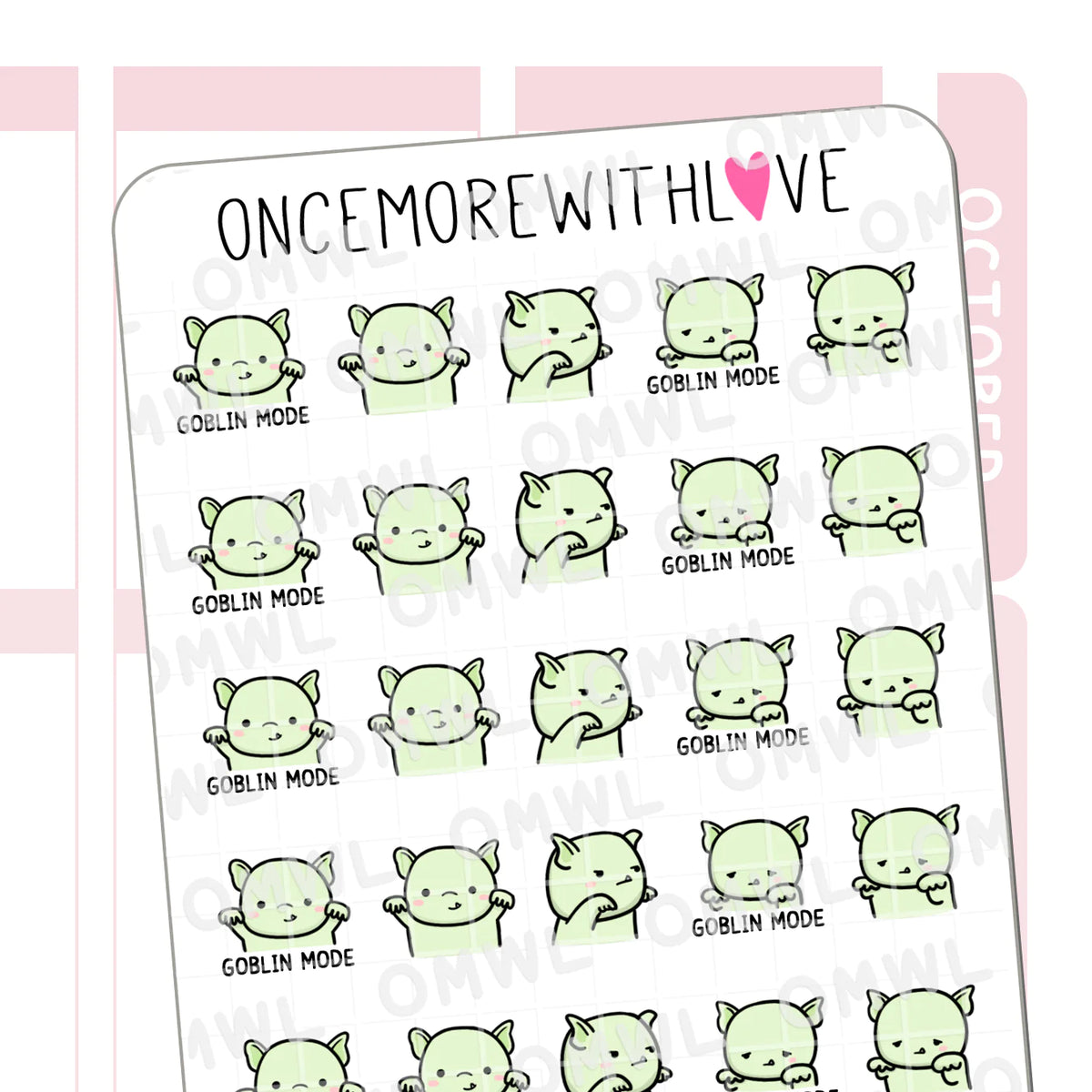 Sticker Sheets: Goblin Mode – Favourite Things Collective