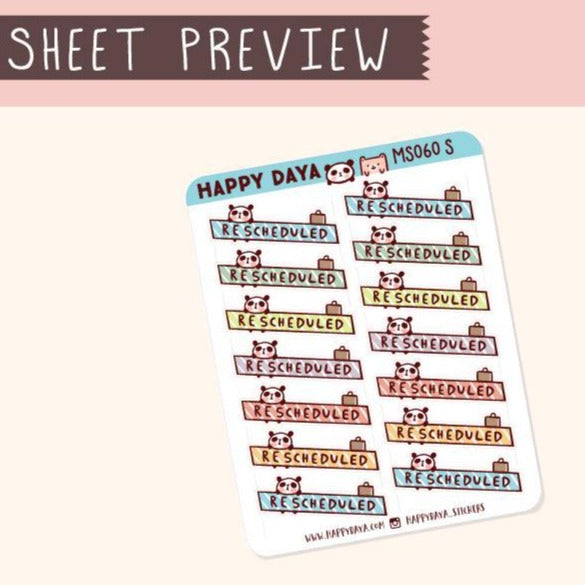 Sticker Sheets: Rescheduled – Favourite Things Collective