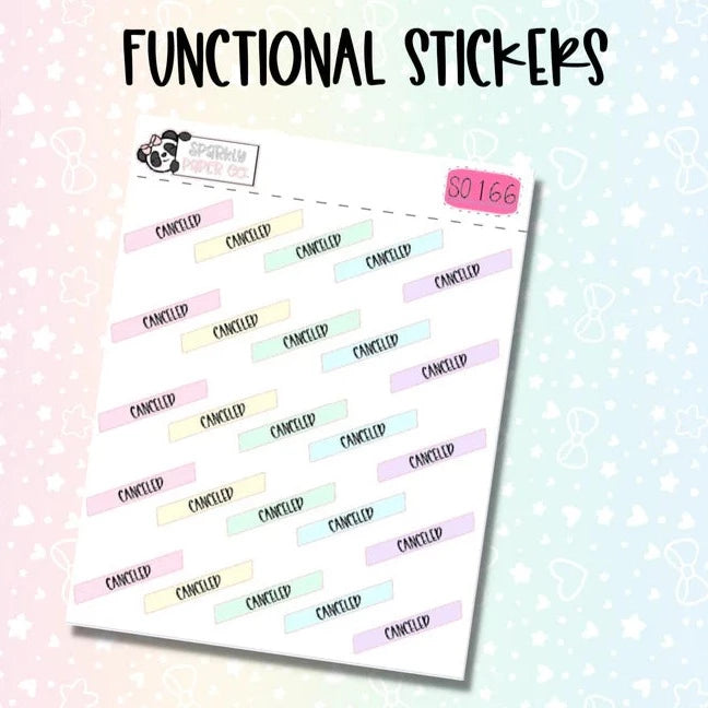 Sticker Sheets: Cancelled | Clear Matte – Favourite Things Collective